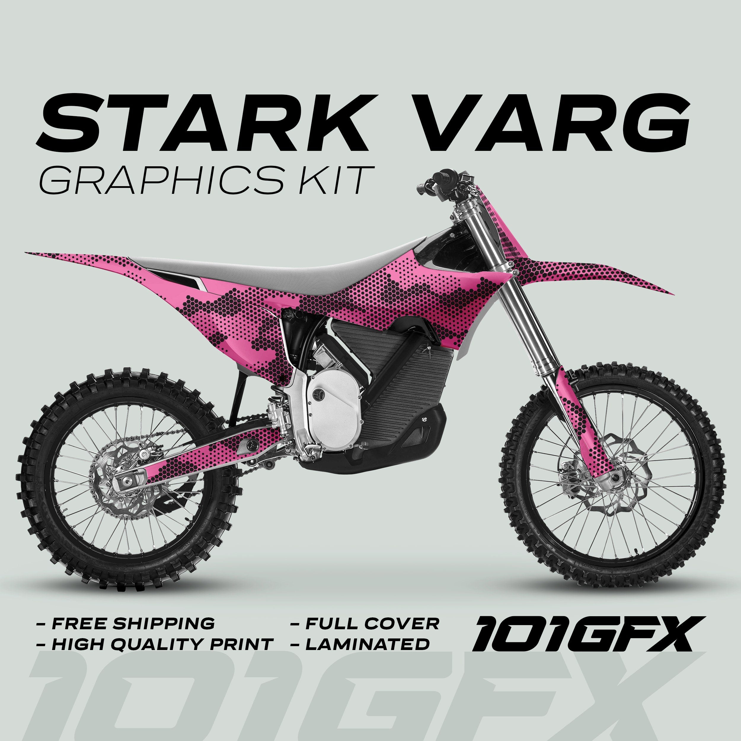 Stark Varg Graphics Kit HEXOCAM Pink Decals Stickers – 101GFX eBike ...