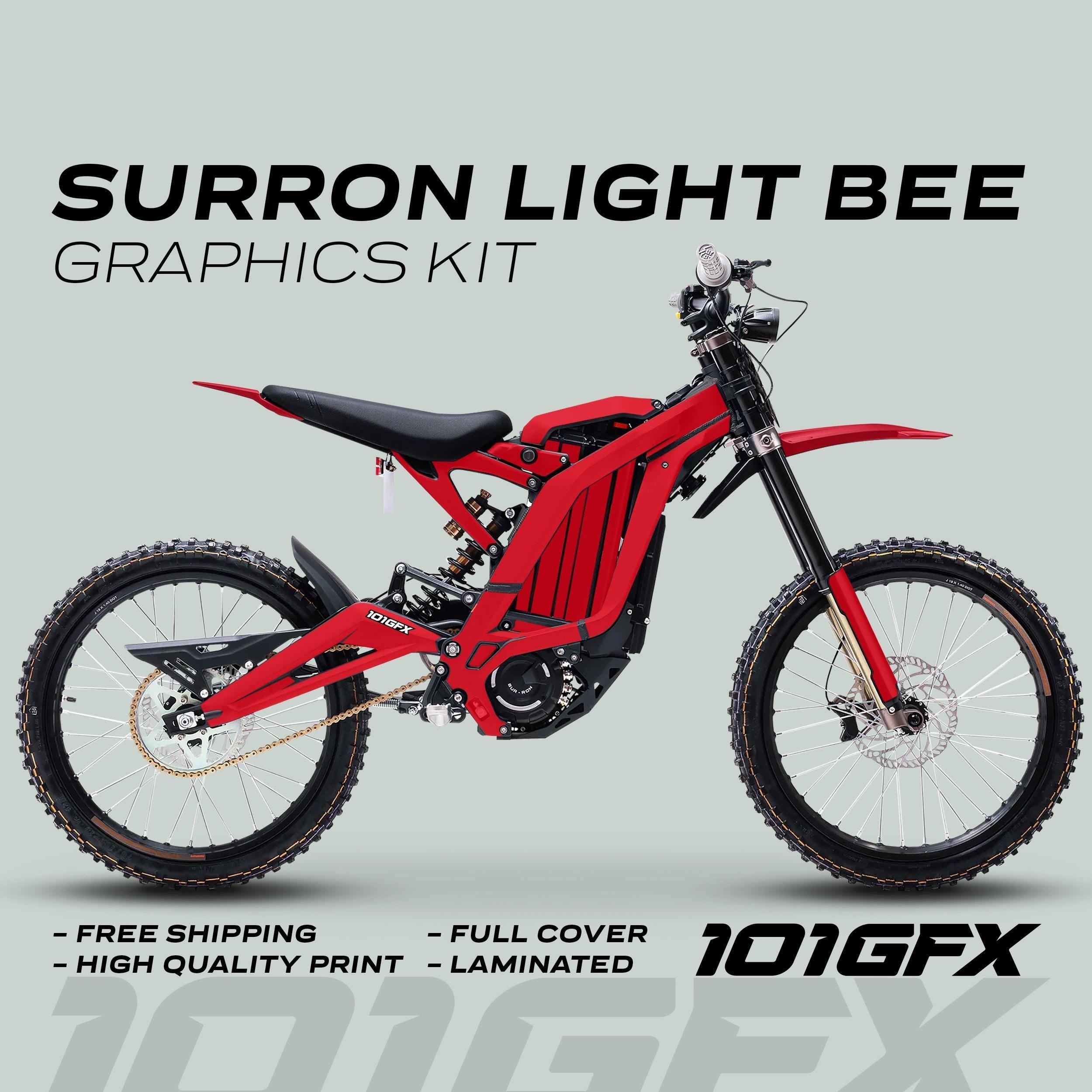 Surron Light Bee X Graphics Kit MONO COLOR Red – 101GFX Unique Bike ...