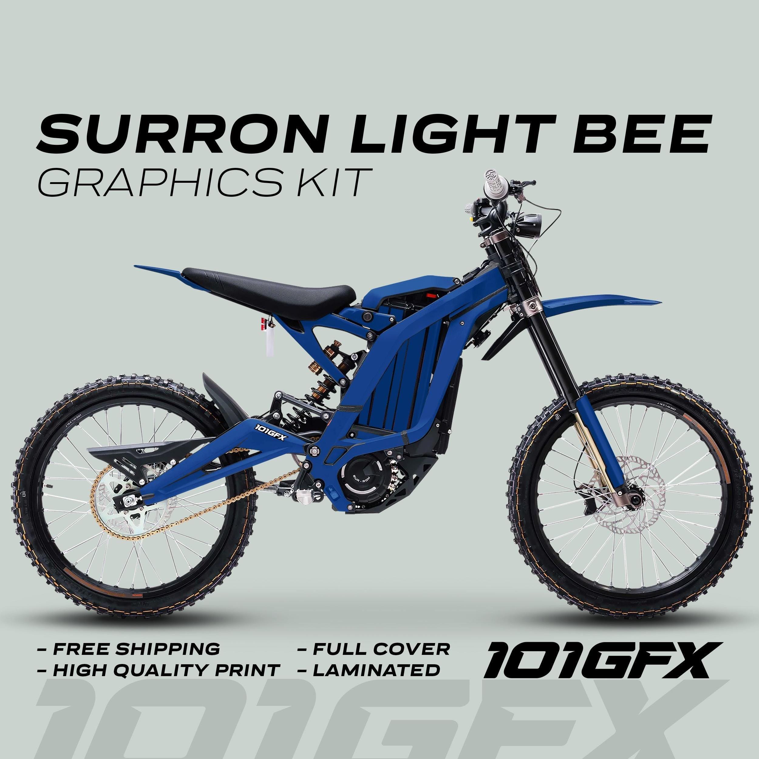Surron Light Bee X Graphics Kit MONO COLOR BLUE Stickers Color change ...