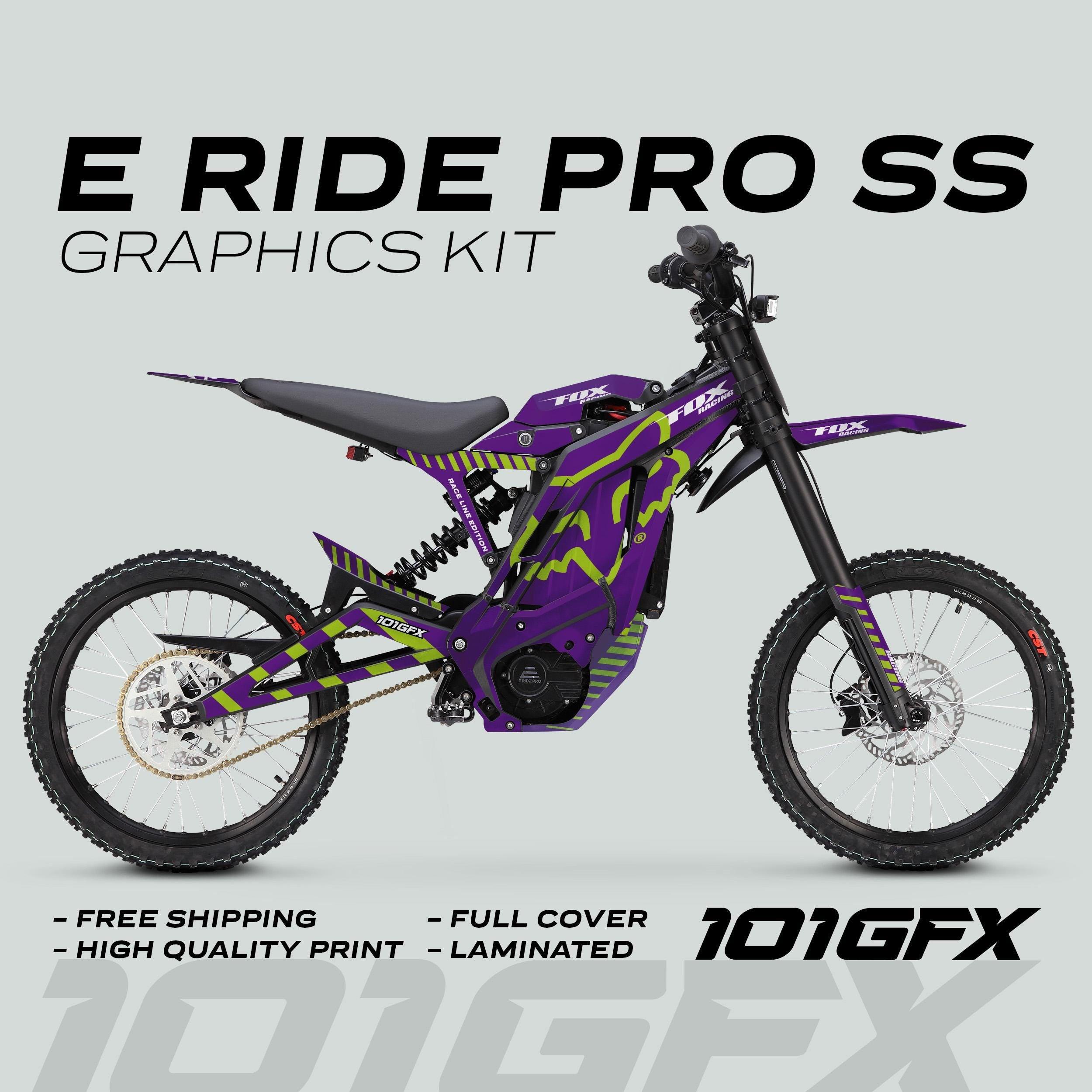 E Ride Pro SS Graphics Kit FOX Race Line Purple Green – 101GFX eBike ...