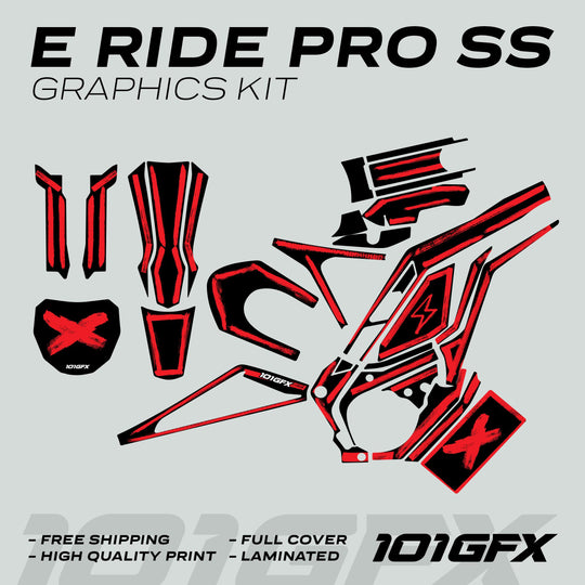 E Ride Pro SS Graphics Kit - Premium Decals for E-Bikes – 101GFX eBike ...