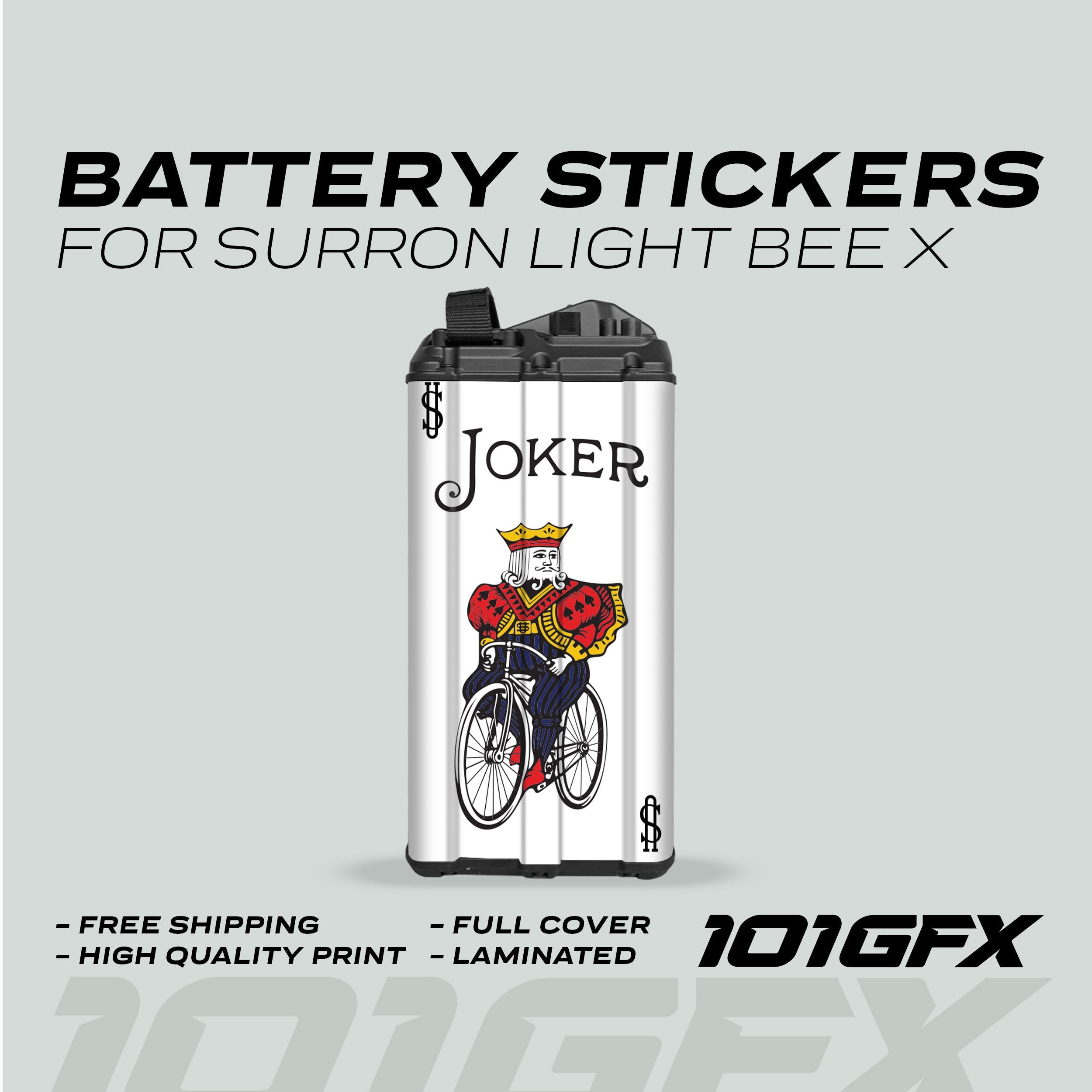 Surron Light Bee X Battery Stickers JOCKER decals, graphics kit, AAA B ...