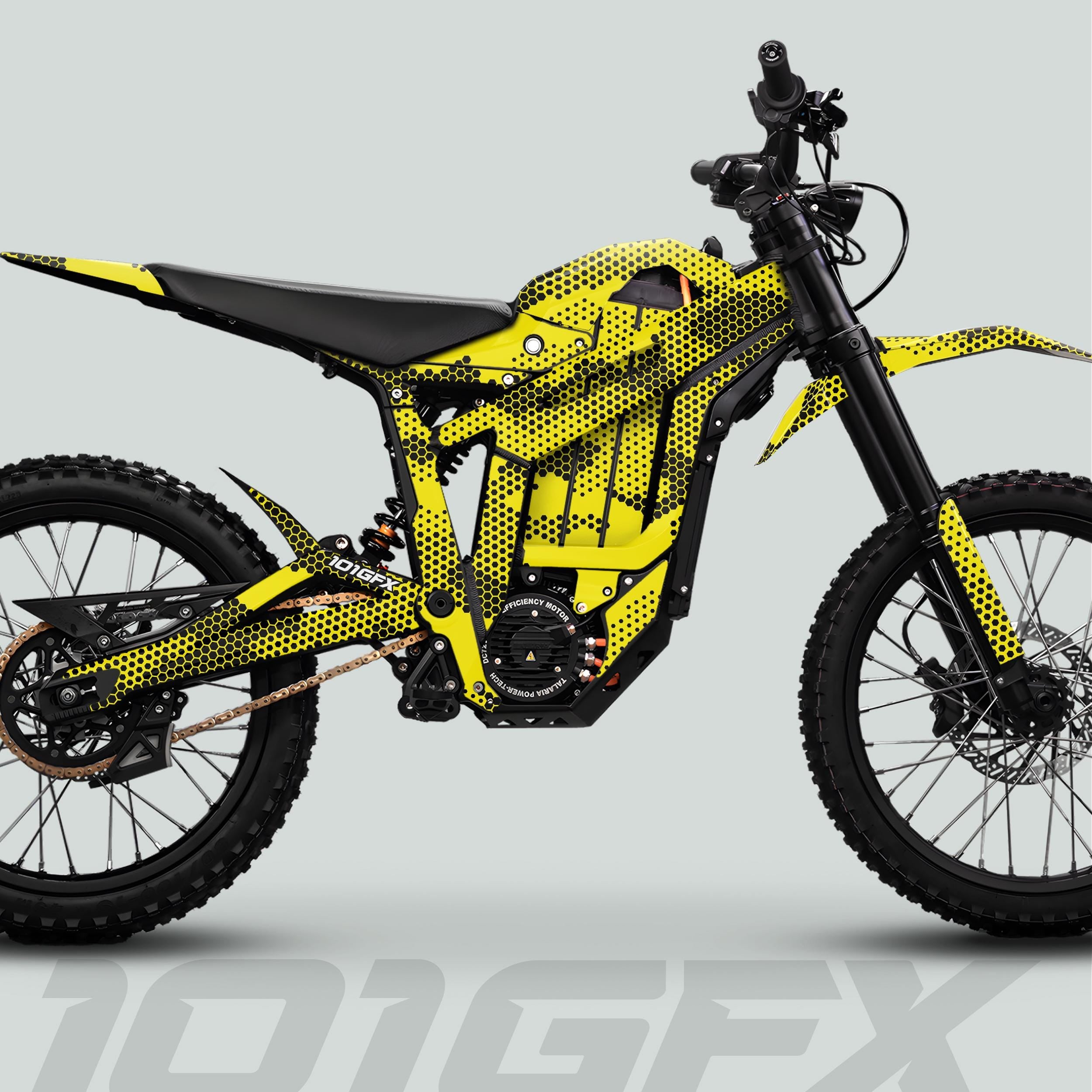 Talaria Sting MX5 PRO Graphics Kit HEXOCAM YELLOW Decals – 101GFX eBike ...