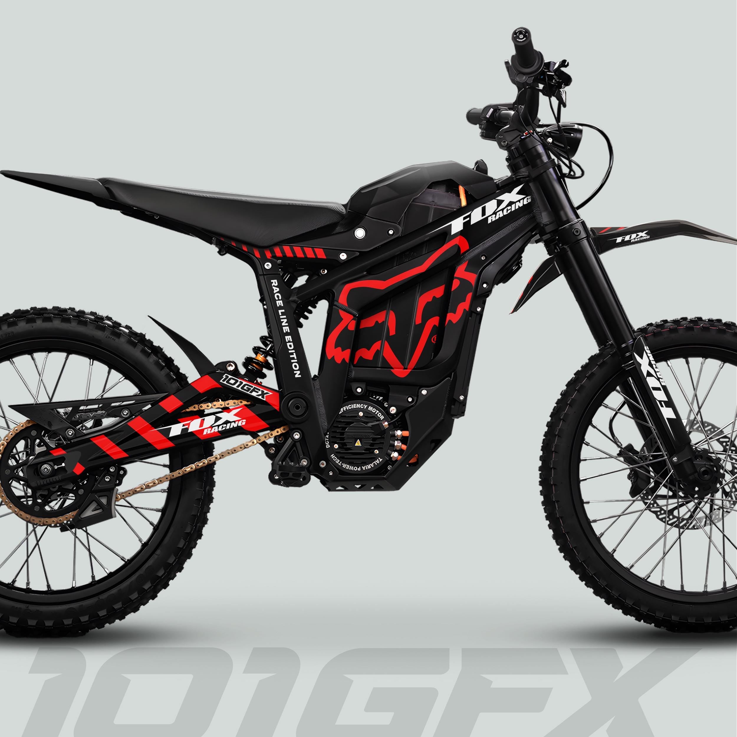 Talaria Sting MX5 PRO Graphics Kit FOX RACELINE Black Red Decals ...