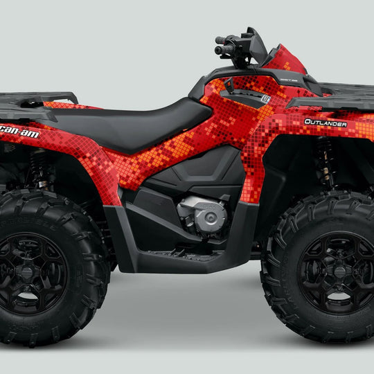 Can-Am Outlander Red Digital Camo Graphics Kit – 101GFX
