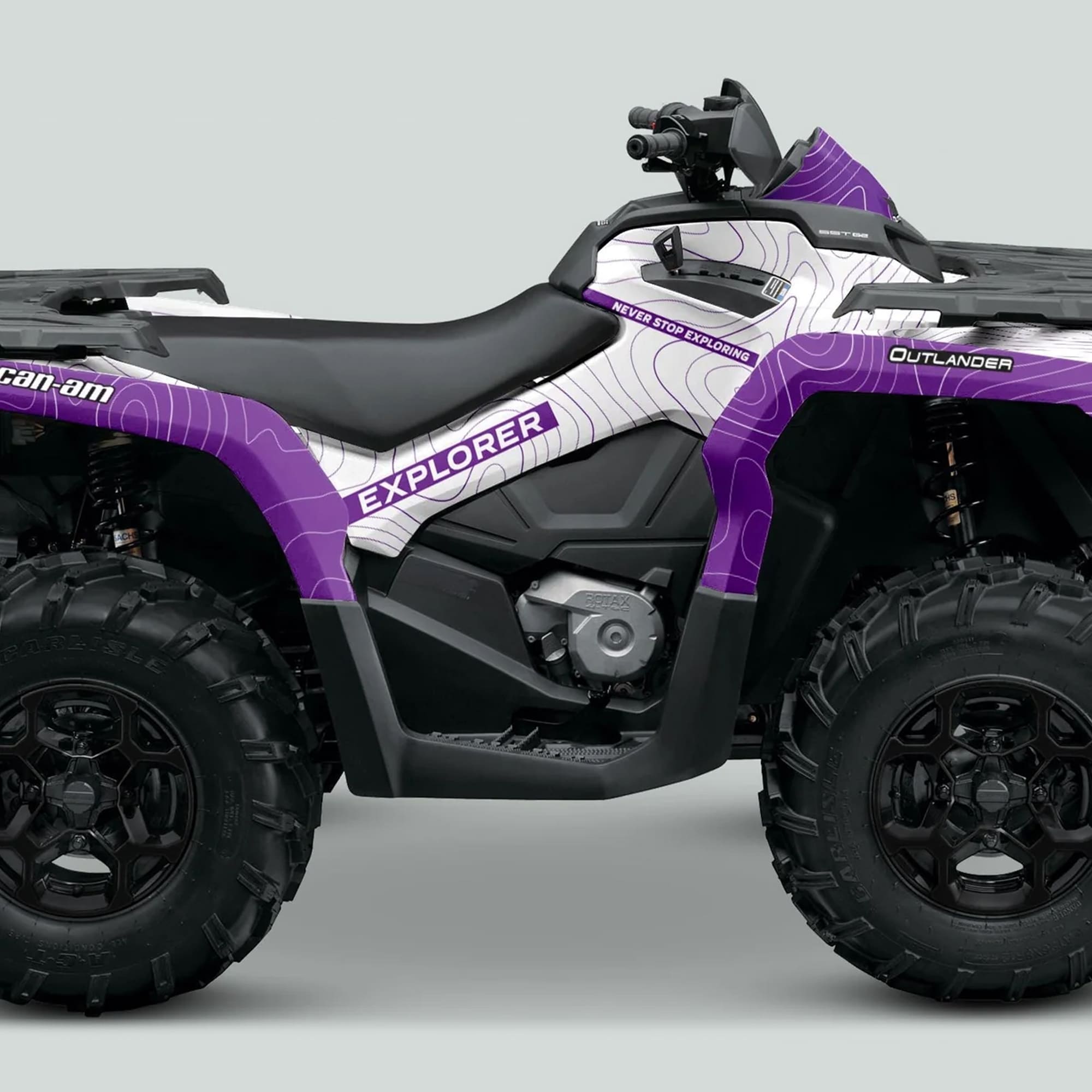 Can-Am Outlander G2 White Purple Graphics Kit – 101GFX