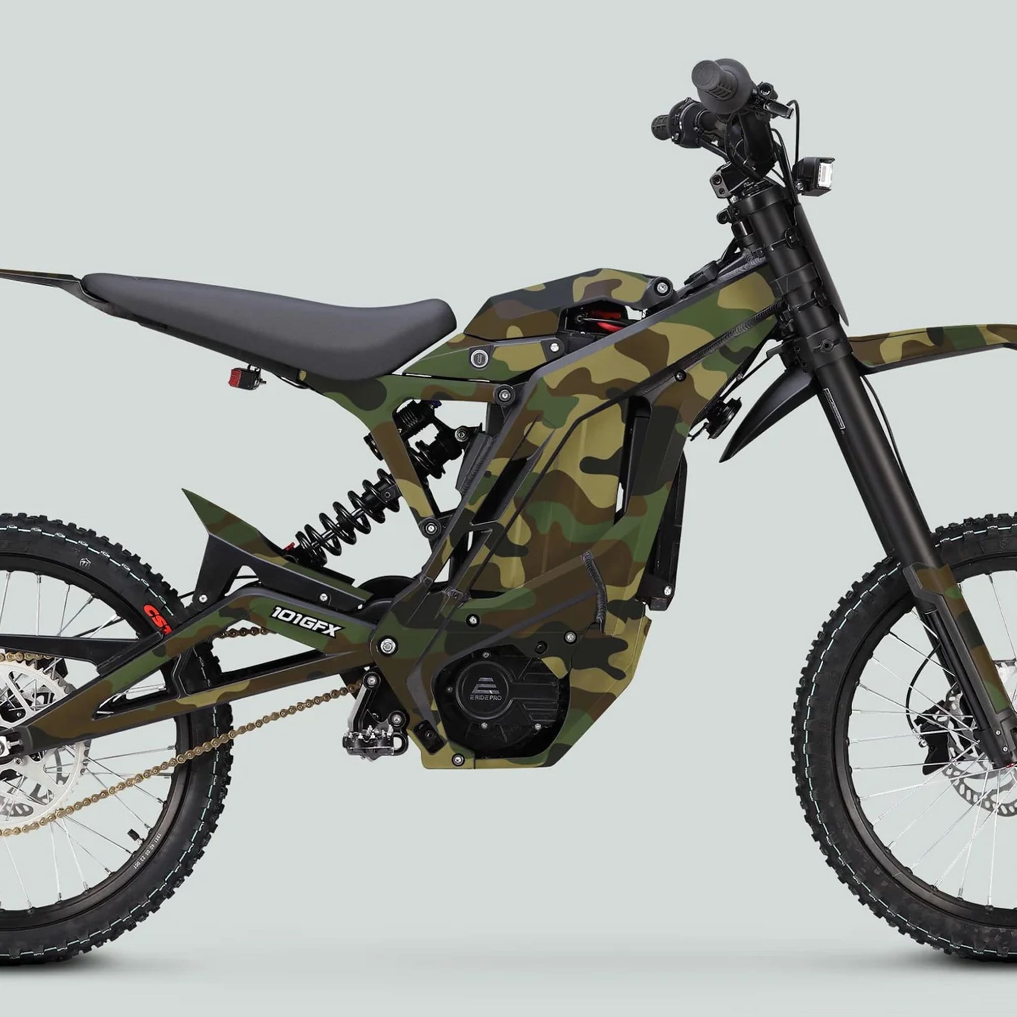 E Ride Pro SS Graphics Kit CAMOUFLAGE WOODLAND – 101GFX eBike Graphics
