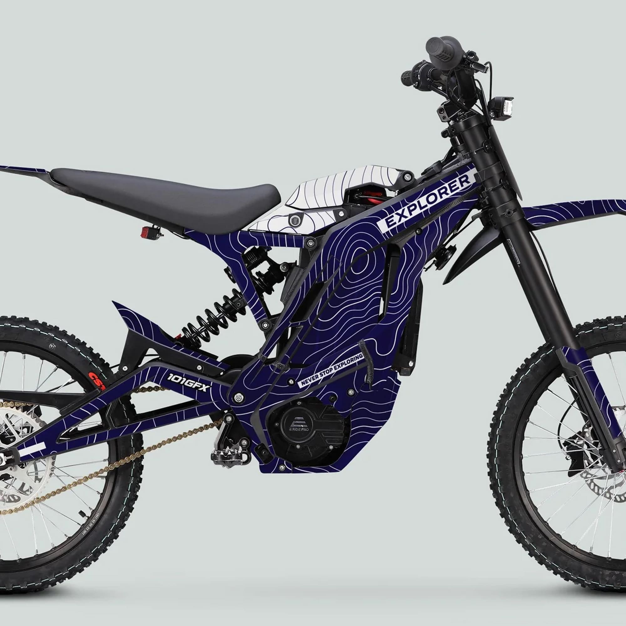 E Ride Pro SS Explorer Graphics Kit Navy White – 101GFX