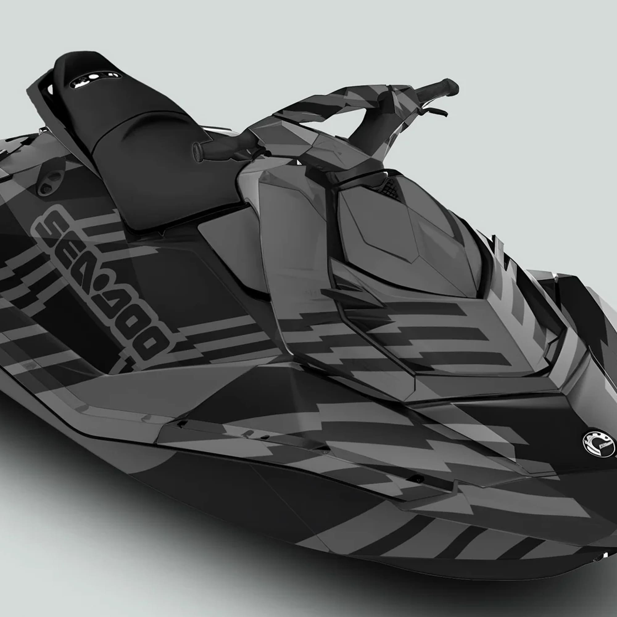 Sea Doo Spark Fast Grey Black Graphics Kit – 101GFX