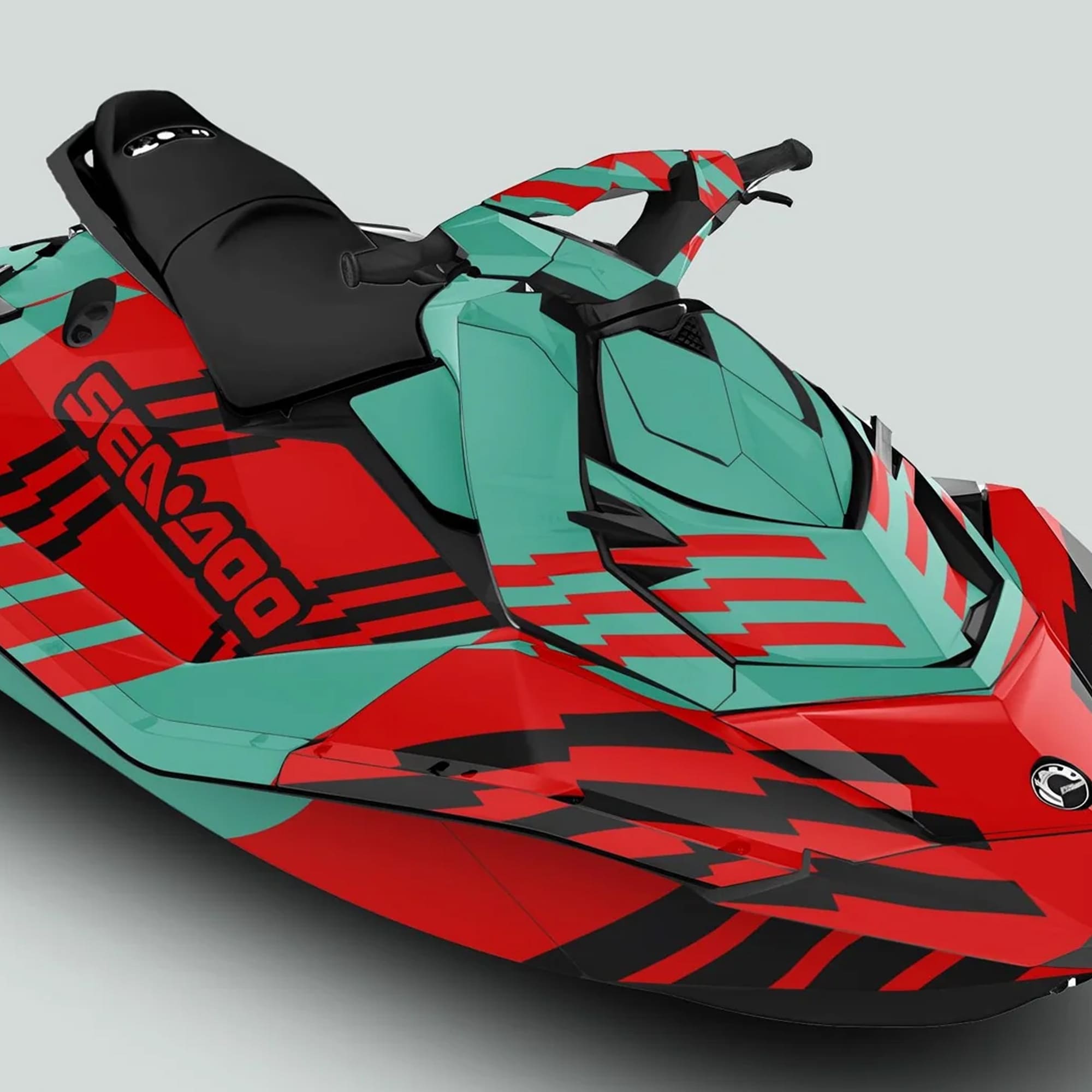 Sea Doo Spark Graphics Kit in Fast Mint Red – 101GFX