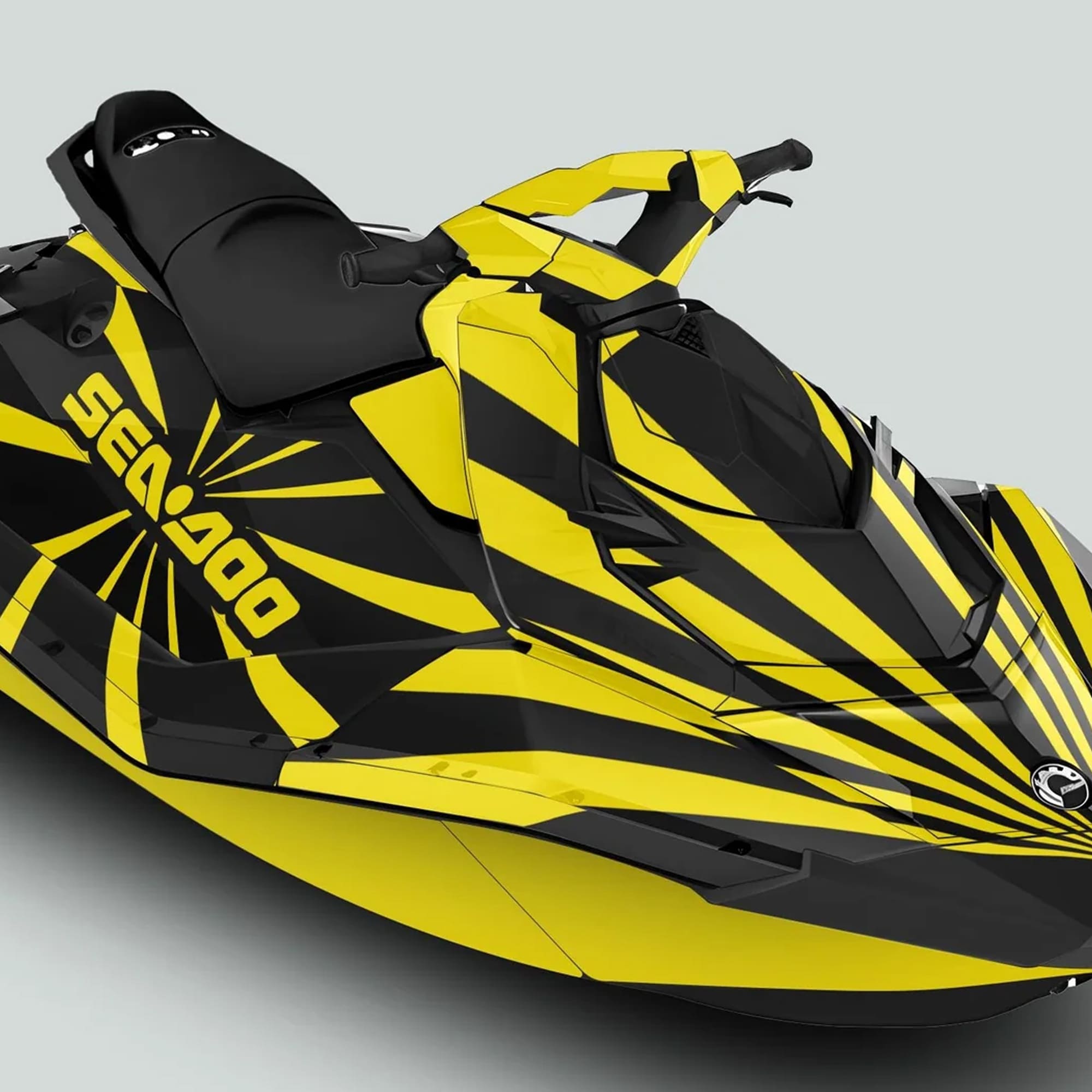 Sea Doo Spark Black Yellow Graphics Kit – 101GFX