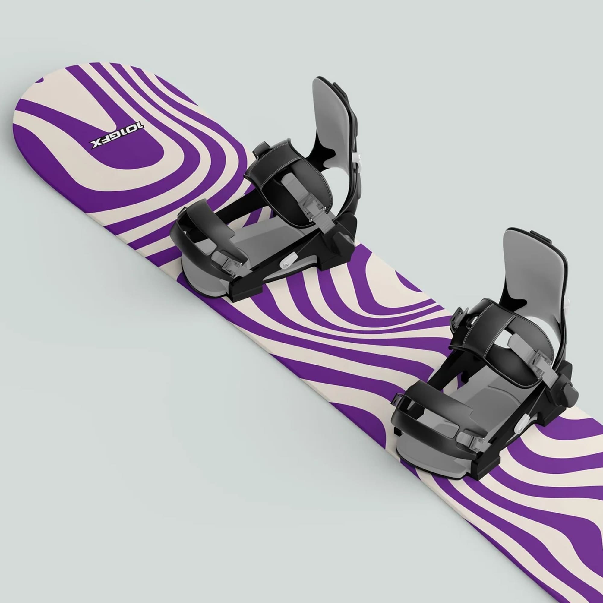 WAVY WHITE PURPLE Snowboard Wrap by 101GFX