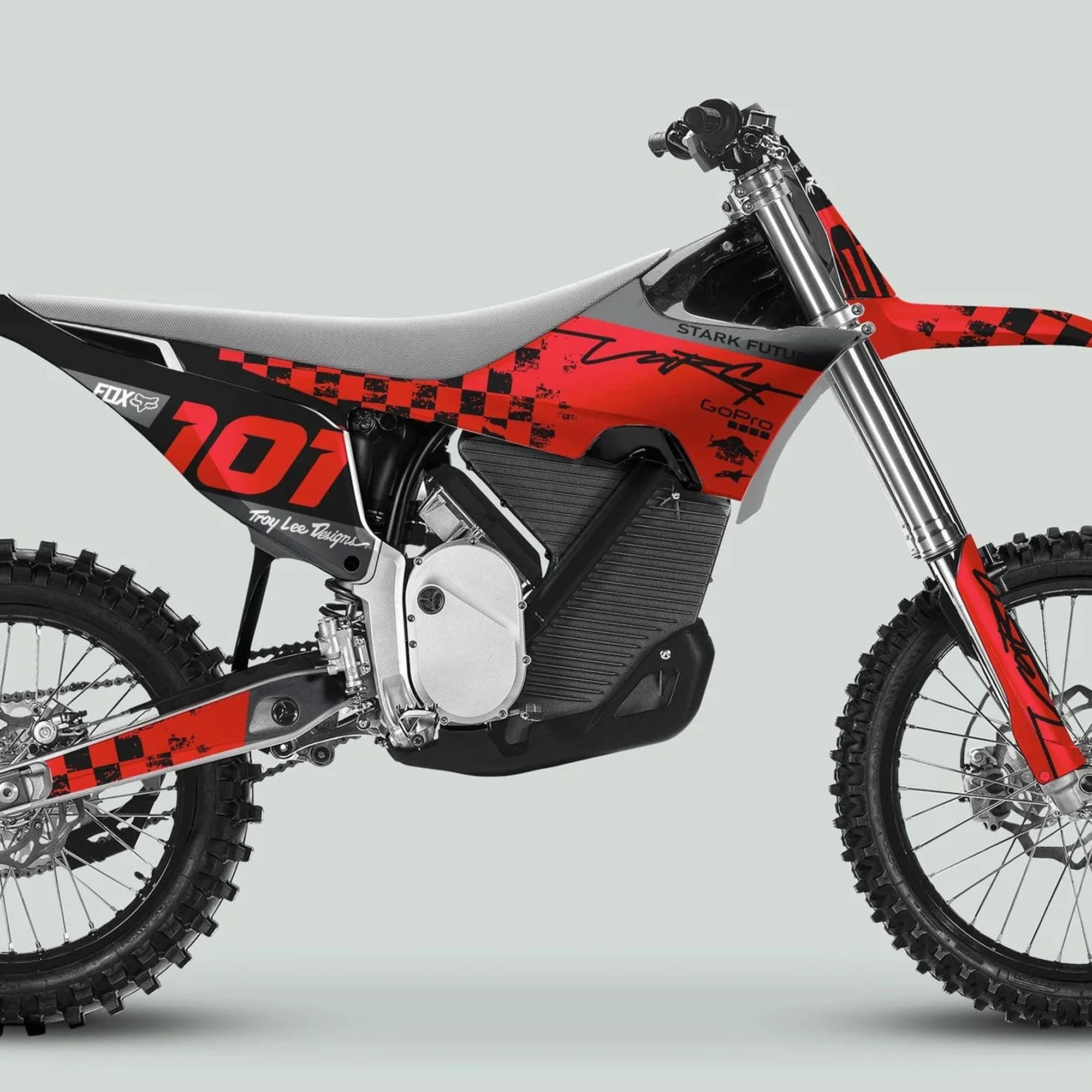 Stark Varg Graphics Kit RACE BLACK Red Decals Stickers – 101GFX eBike ...