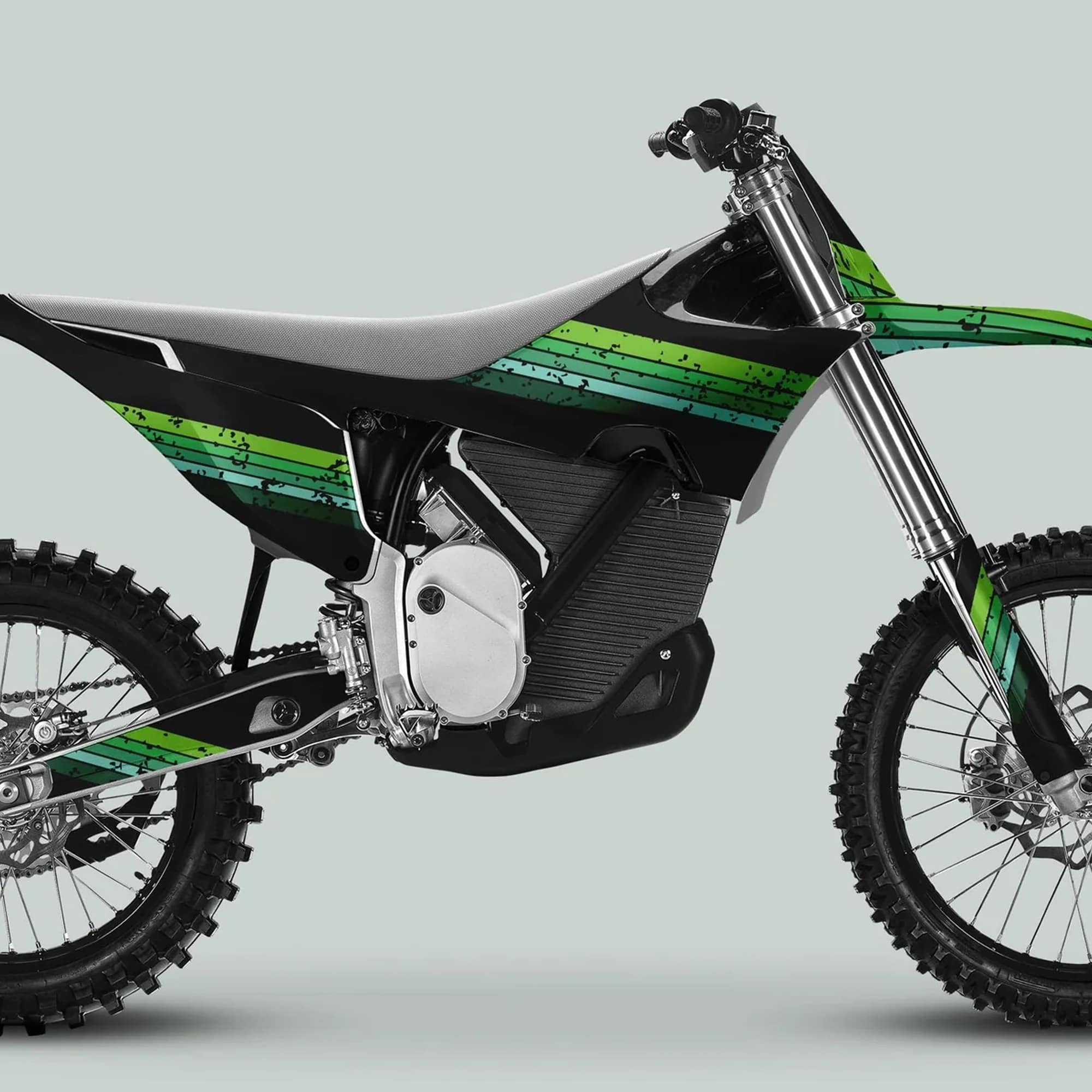 Stark Varg Graphics Kit RETRO GREENDecals Stickers – 101GFX eBike Graphics