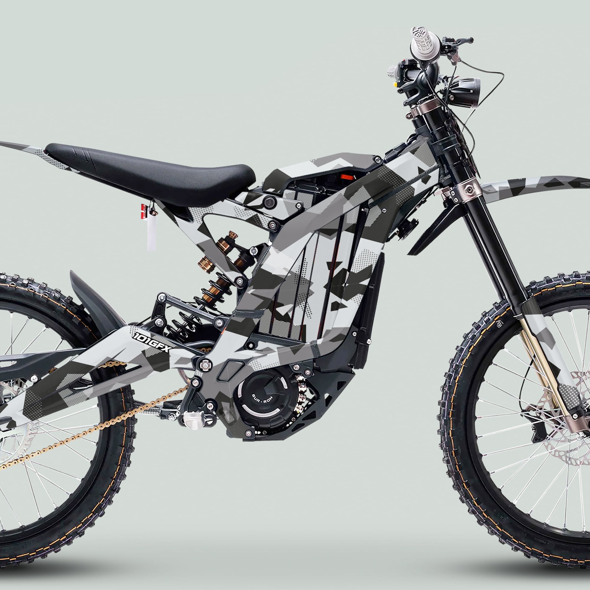 Surron Light Bee X Graphics Kit GEOTECH GREY – 101GFX eBike Graphics
