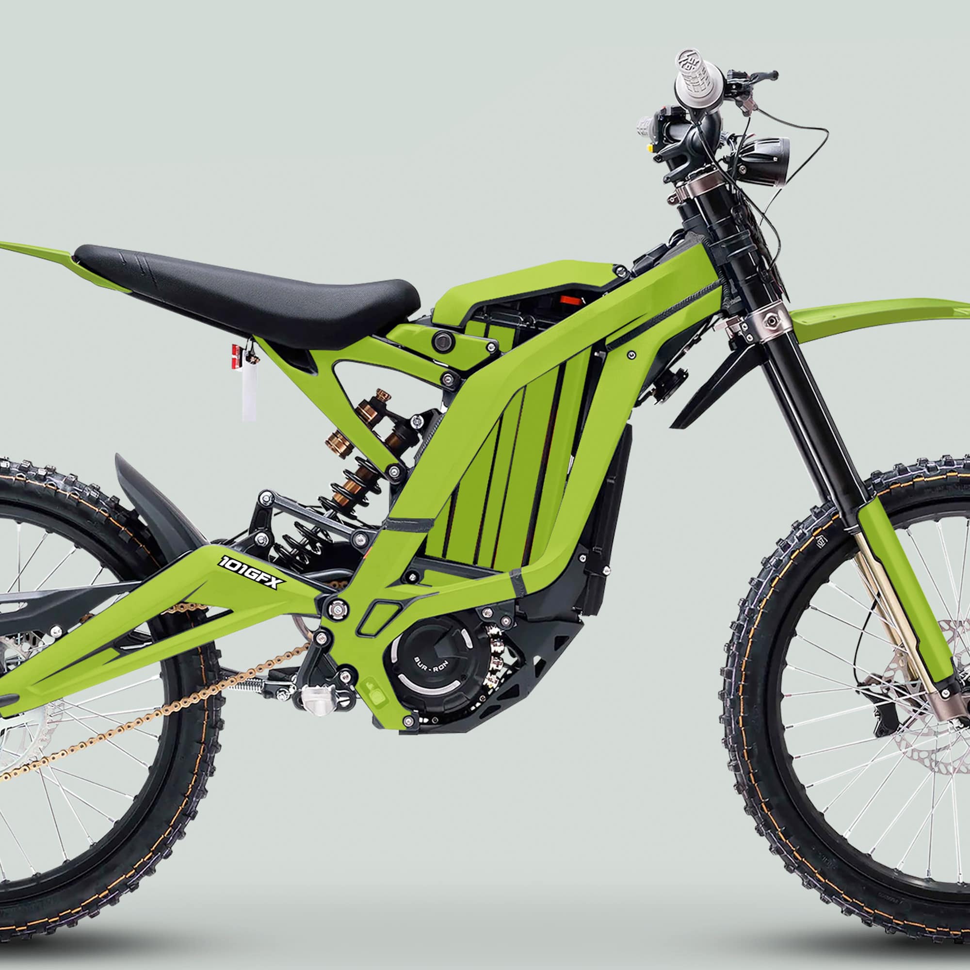 Surron Light Bee X Graphics Kit MONO COLOR Green – 101GFX eBike Graphics