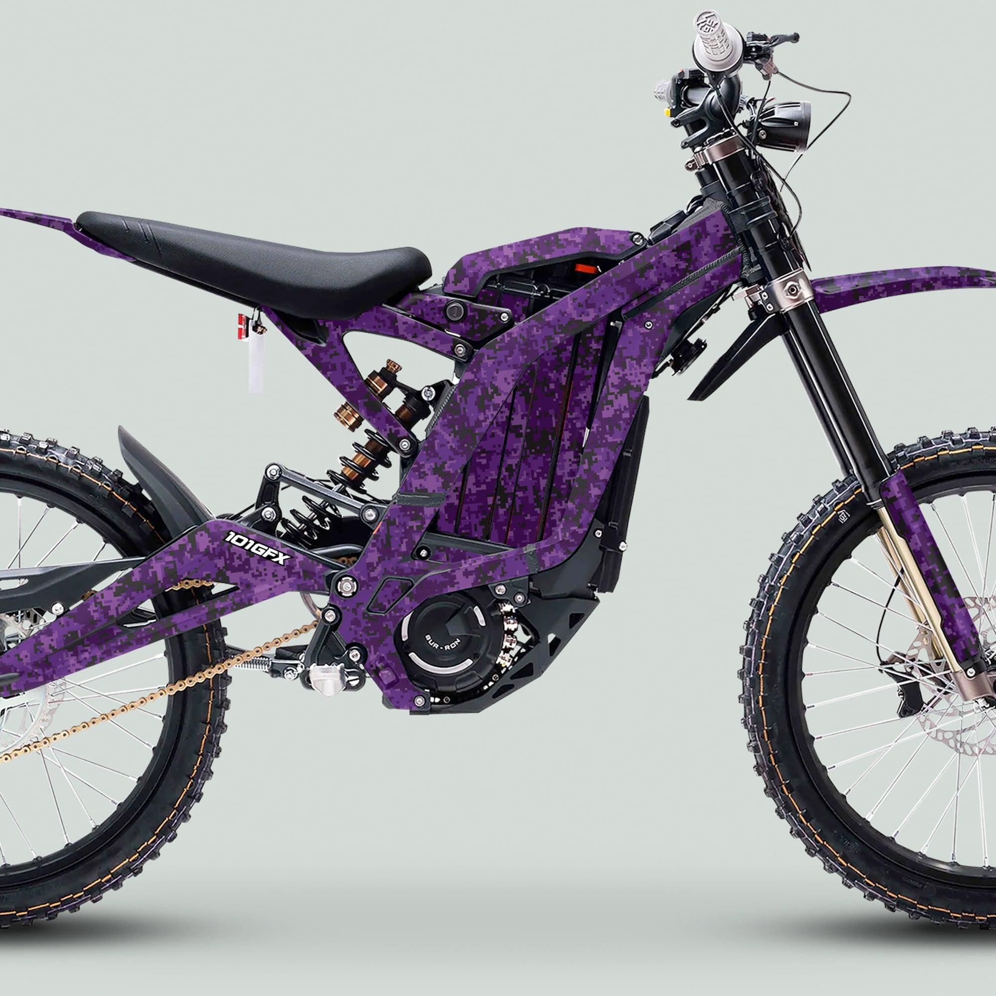 Surron Light Bee X Graphics Kit SQUARE TEK Purple – 101GFX eBike Graphics